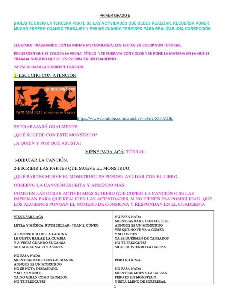 Actividades Interactivas para Primer Grado | PDF