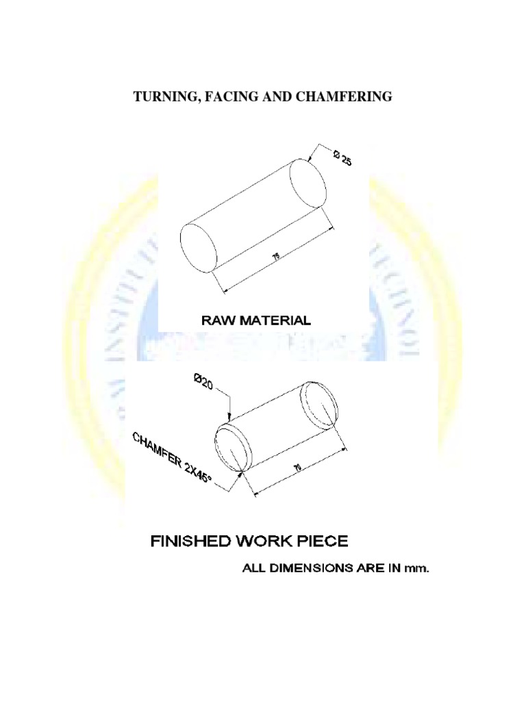 Turning, Facing, and Chamfering Guide | PDF