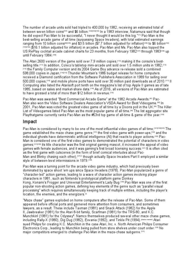 Pacman | PDF | Gaming | Video Games