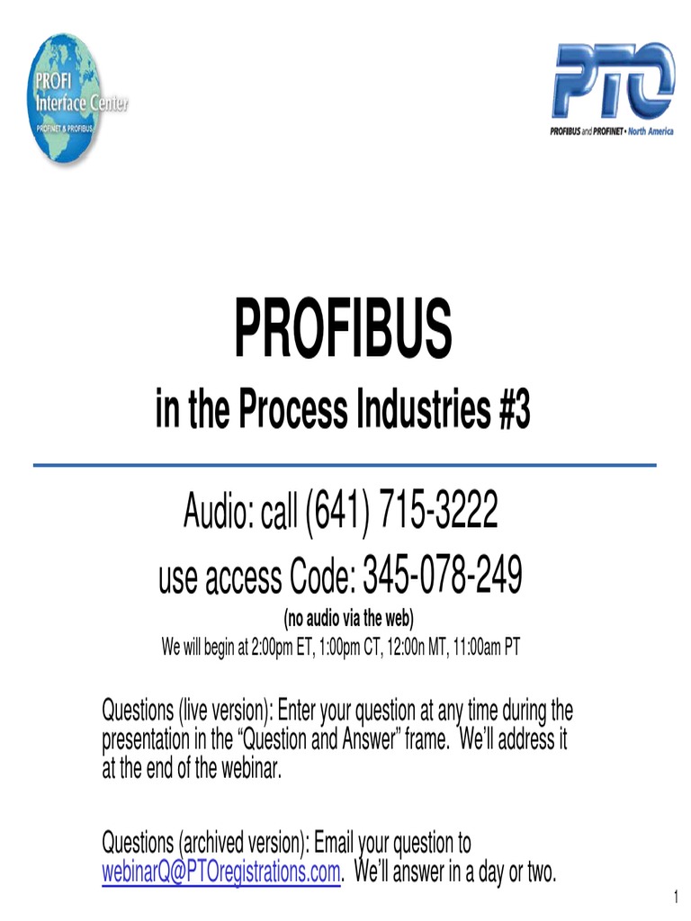 Profibus: in The Process Industries #3 | PDF | Input/Output | Computer Engineering