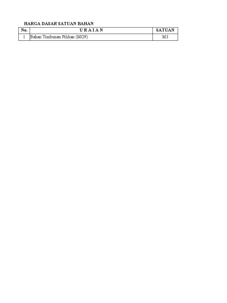 Rab Cut and Fill Bina Marga 2018xls 4 PDF Free Dikonversi | PDF