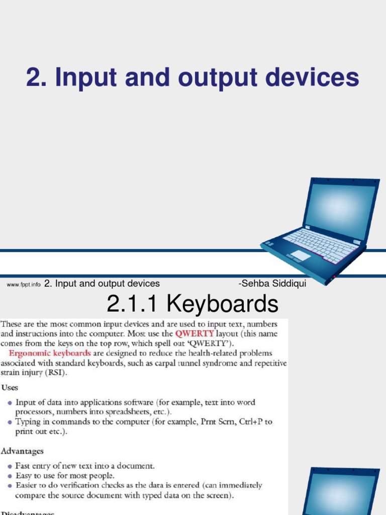 Input and Output Devices Overview | PDF | Input/Output | Digital Camera