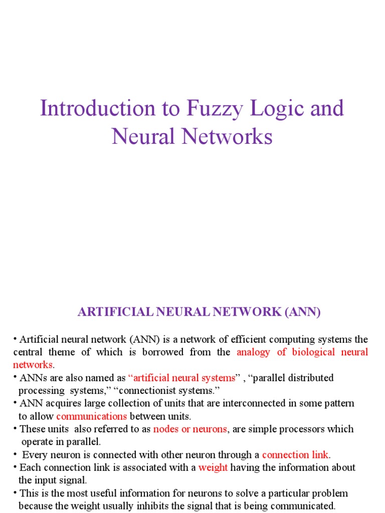 Introduction To Fuzzy Logic and Neural Networks | PDF | Set ...