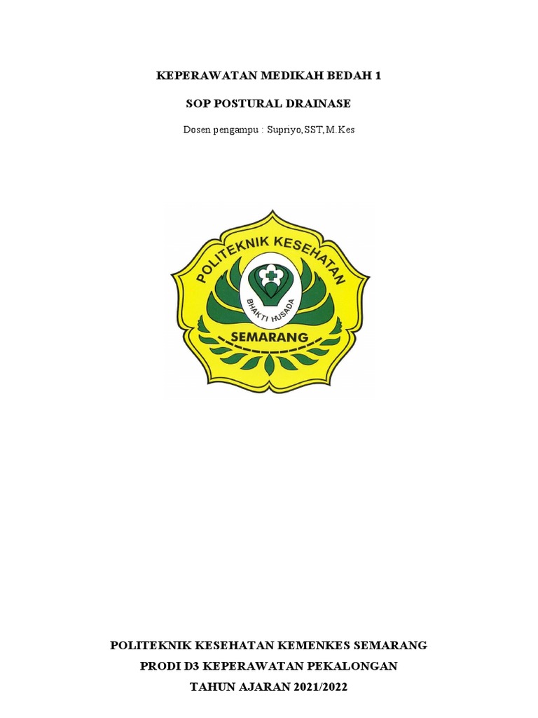 Sop Postural Drainase | PDF