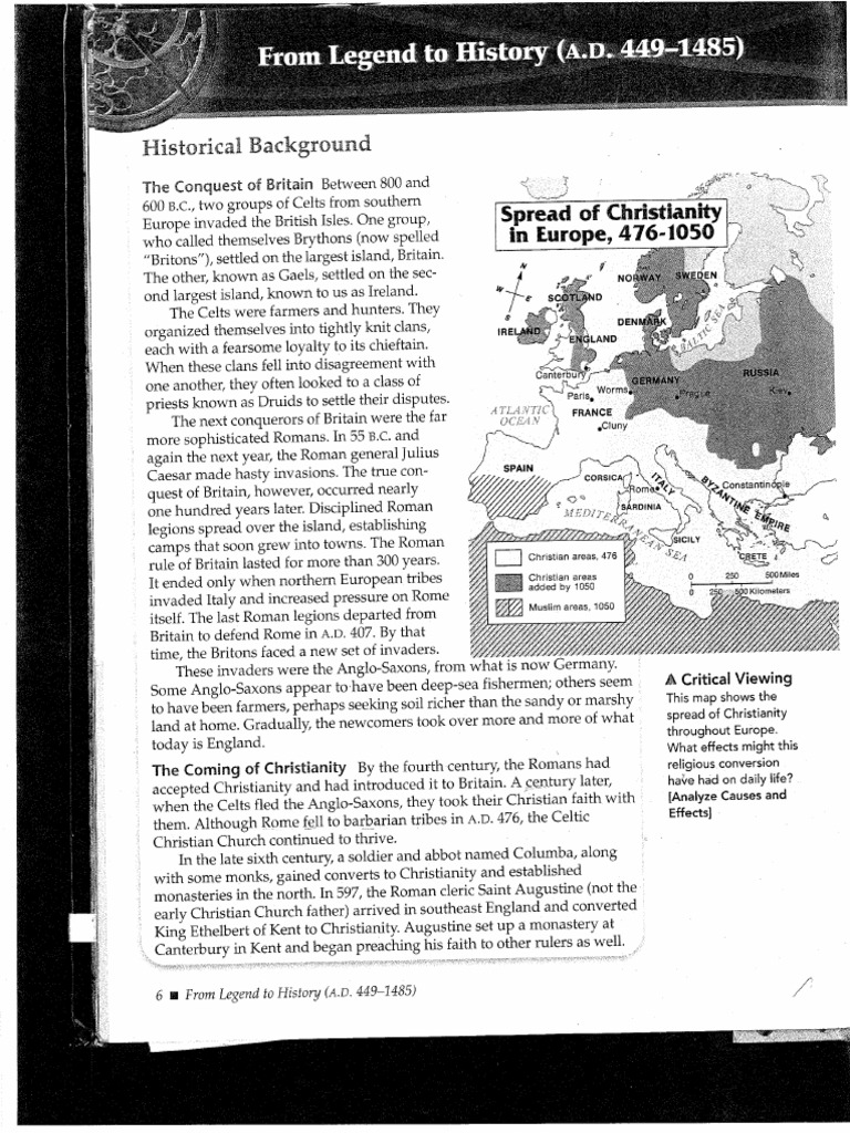 From Legend To History - Textbook Pgs. 6-14,34 | PDF