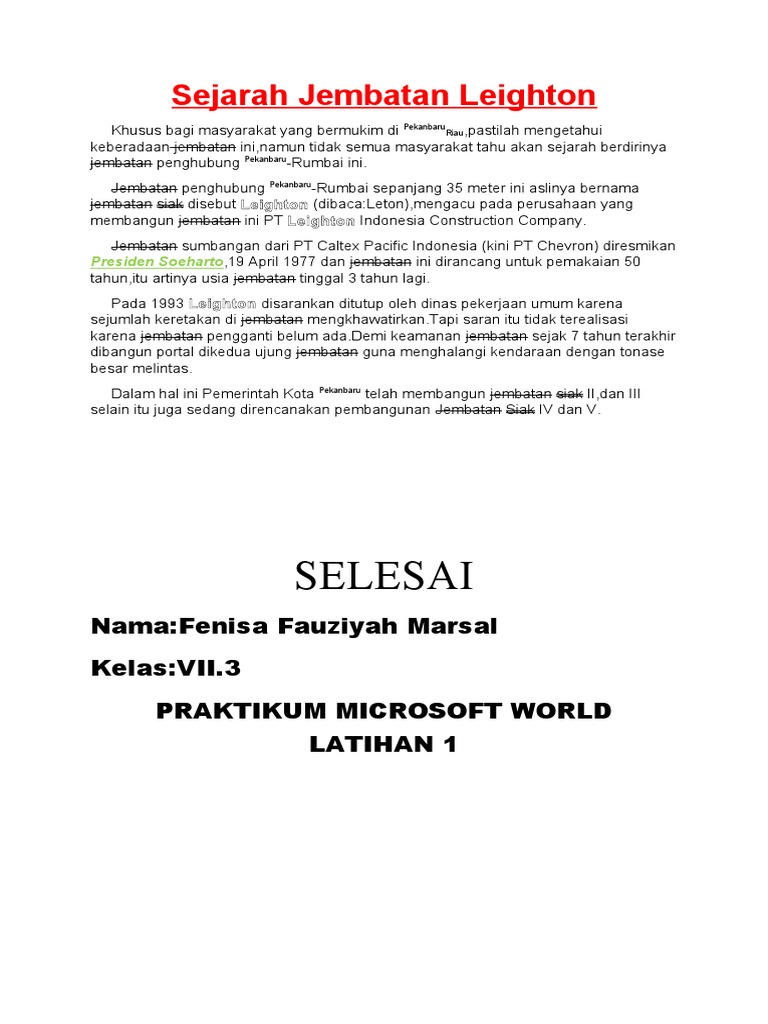 Sejarah Jembatan Leighton | PDF Sejarah Jembatan Leighton | PDF