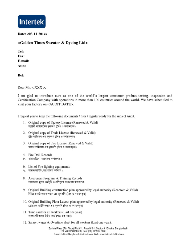 SEDEX Audit Check List | PDF | Business | Audit