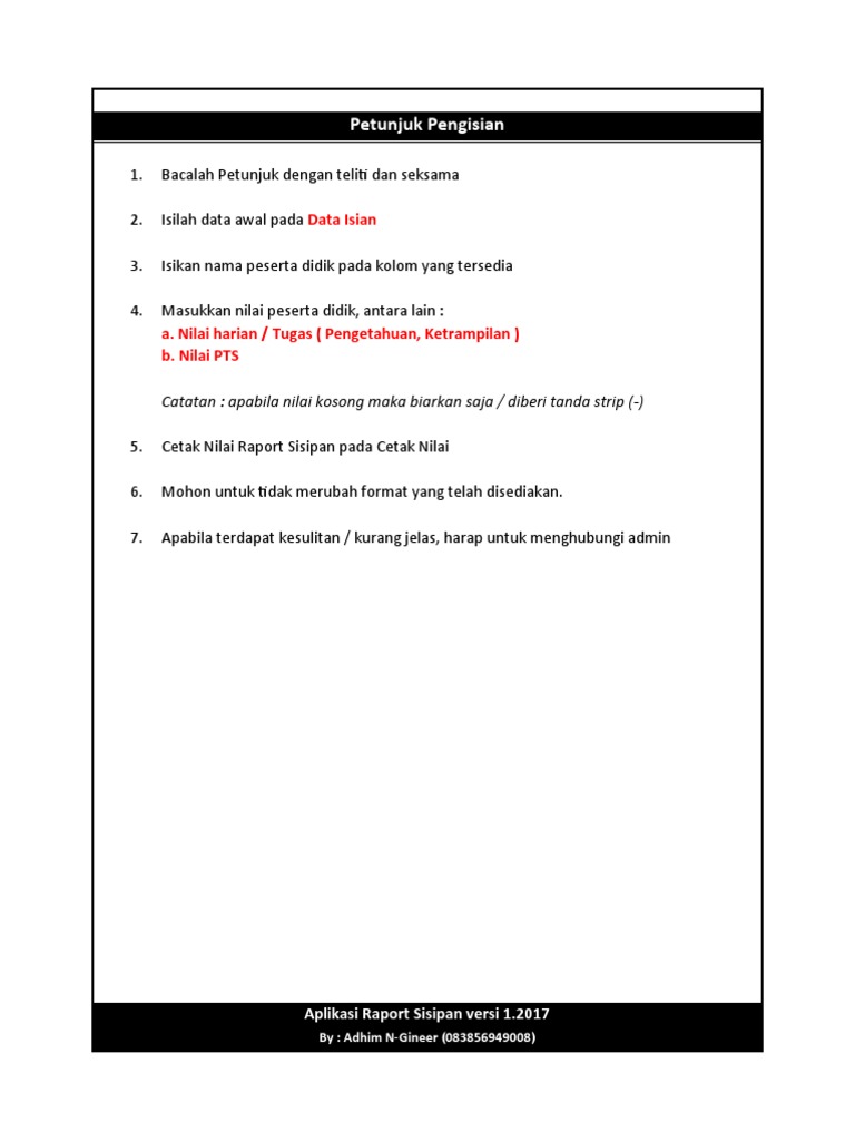 Raport Sisipan Ganjil 7-D | PDF