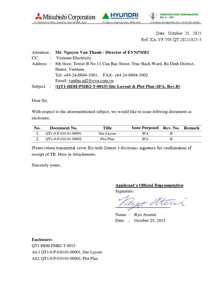 XA-YF-VN-QT-20211025-5 - Site Layout & Plot Plan | PDF