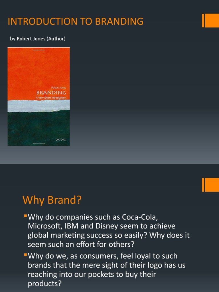 Introduction To Branding: by Robert Jones (Author) | PDF | Brand | Retail