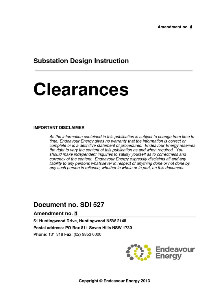 Clearance Best | PDF | Electrical Substation | Electric Power Transmission