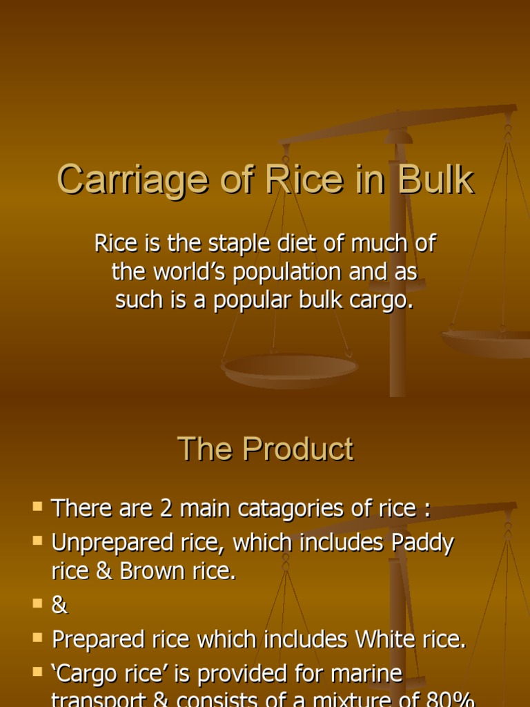 Rice Cargo Handling and Stowage Guide | PDF | Rice | Ventilation ...