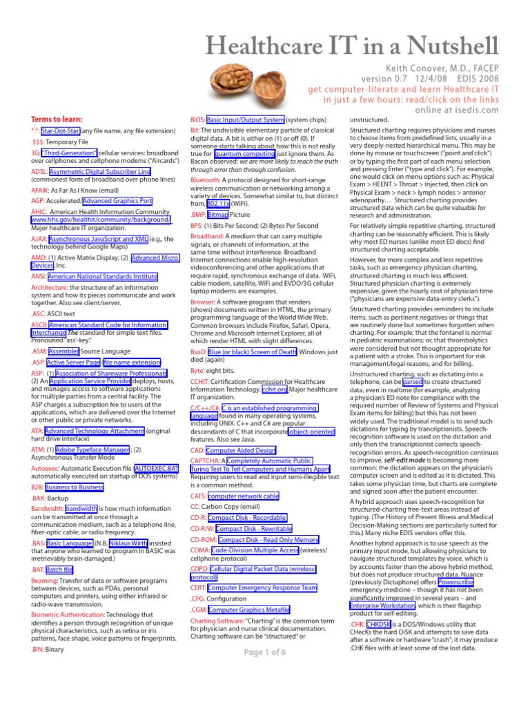 Healthcare IT in A Nutshell | PDF | Electronic Health Record ...