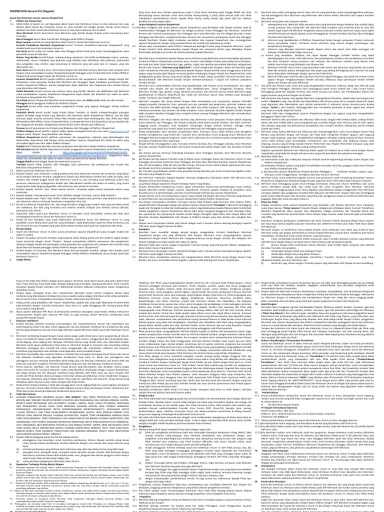 PKS ShopeeFood | PDF