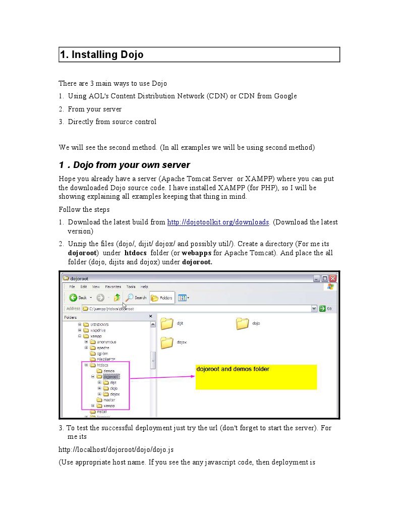 Dojo Tutorial 1 Pdf Java Script Areas Of Computer Science