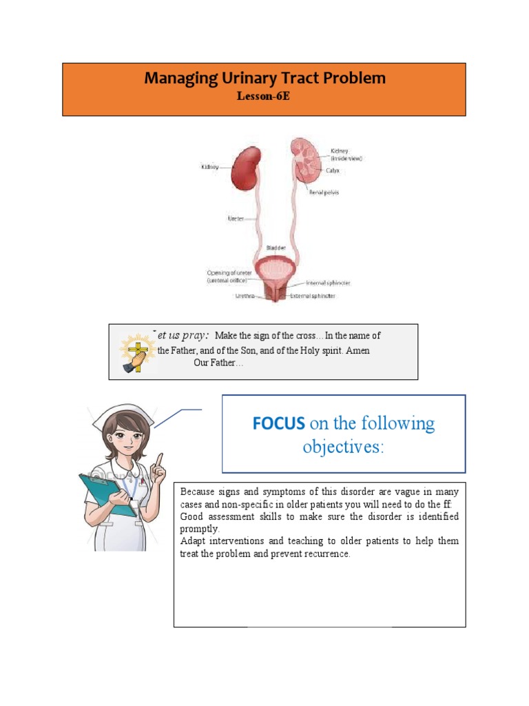 Managing Urinary Tract Problem: FOCUS On The Following | PDF | Urinary ...
