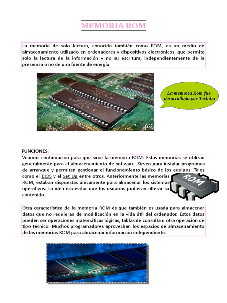 Memoria ROM | PDF | Memoria de sólo lectura | Bios