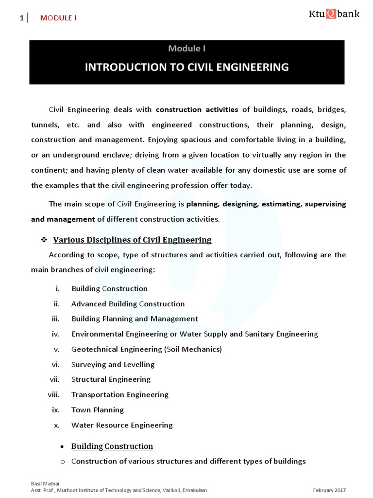 Overview of Civil Engineering in India | PDF | Infrastructure | Civil ...