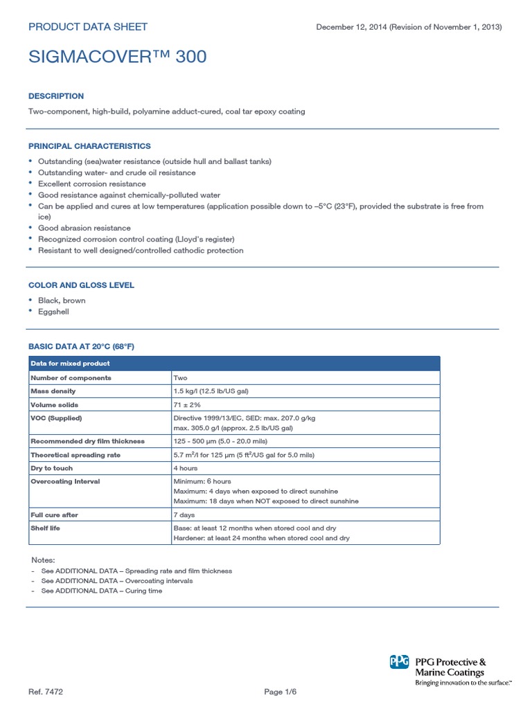 Sigmacover™ 300: Product Data Sheet | Download Free PDF | Legal ...