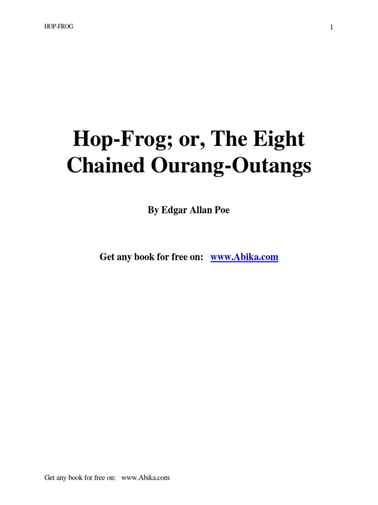 Poe, Edgar Allen - Hop Frog | PDF | Jester