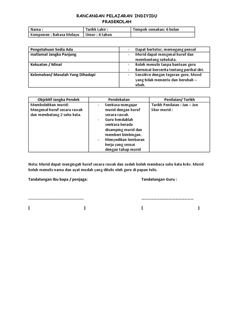 Contoh Rpi Nani | PDF