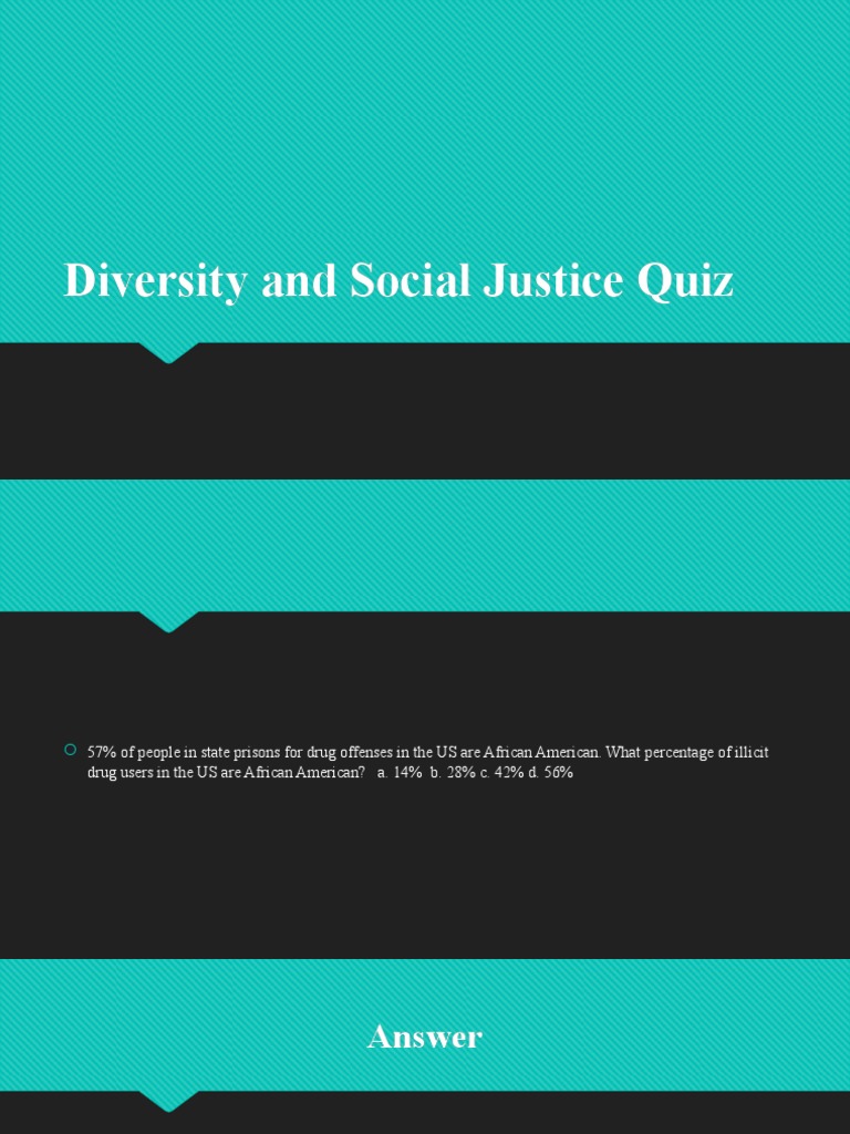Diversity and Social Justice Quiz PowerPoint | PDF | The United States ...