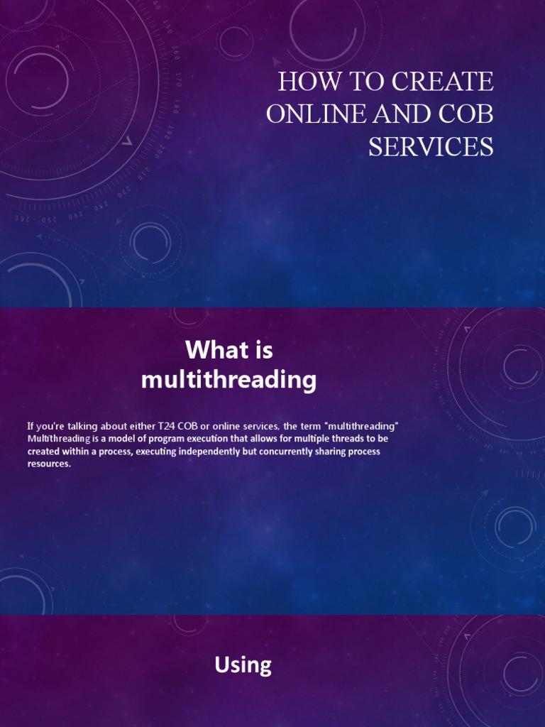 How To Create Online and COB Services | PDF | Subroutine | Thread (Computing)