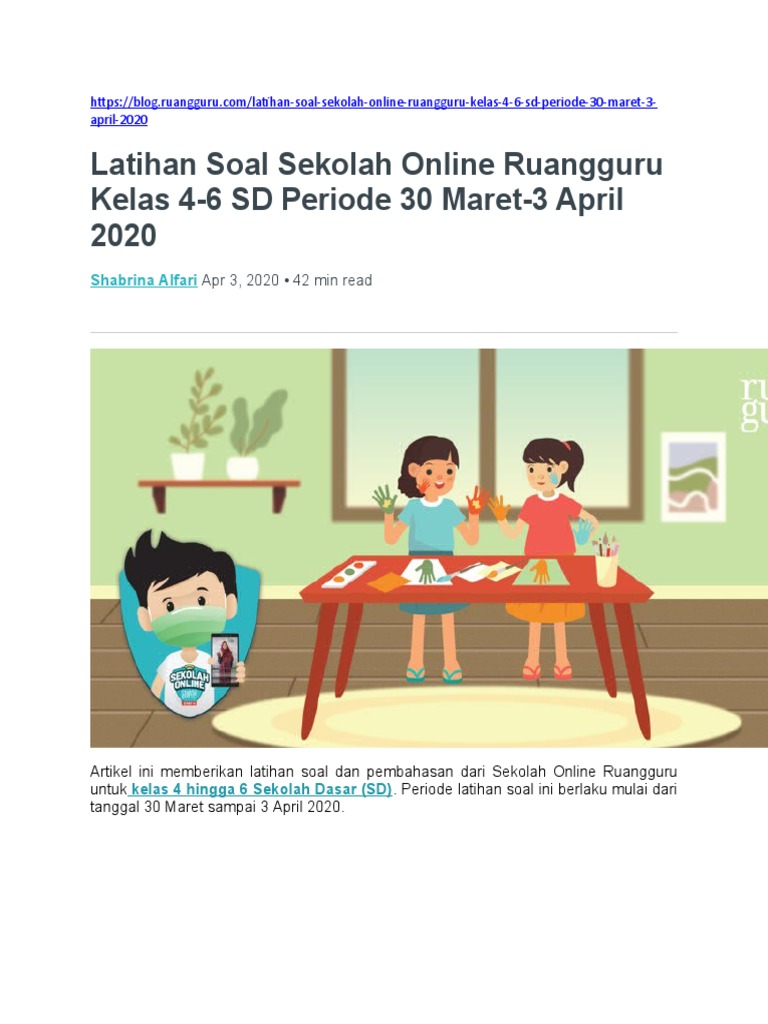 Soal Ruang Guru MTK Kls 4 | PDF