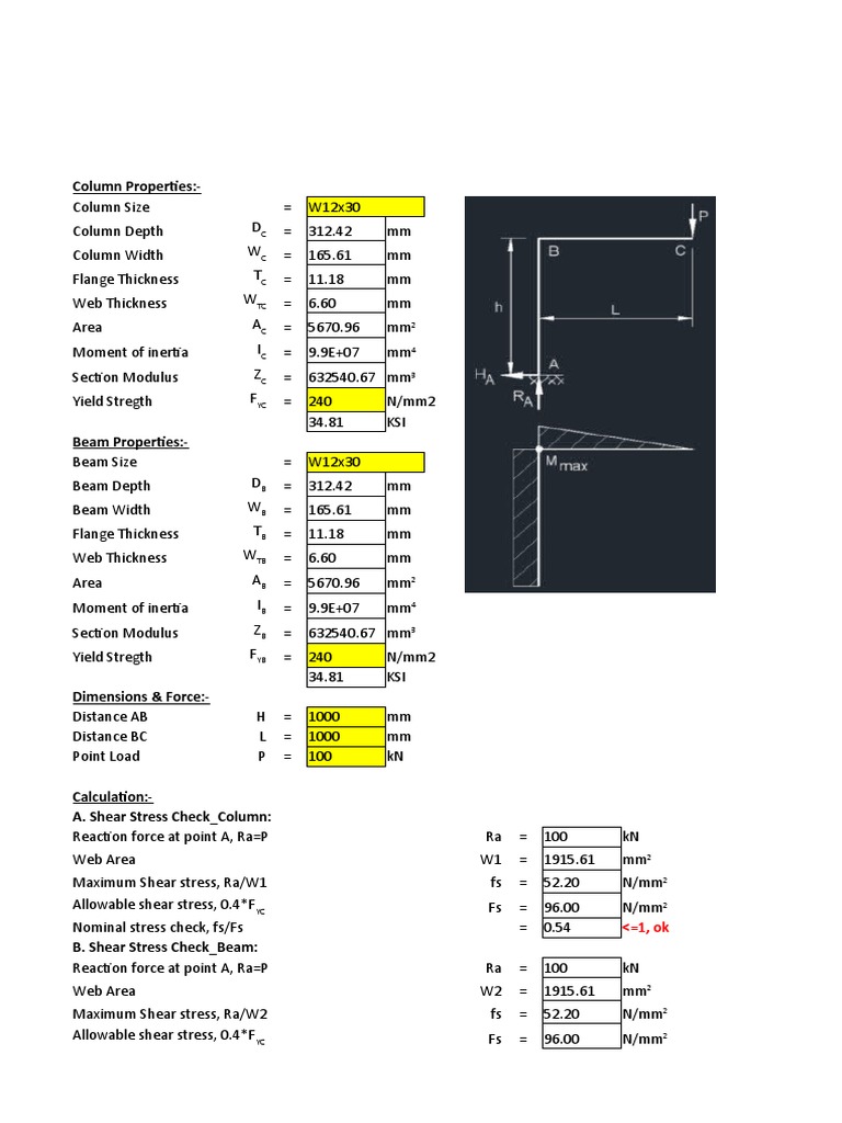 L-Supprt With PL at The Edge | PDF | Strength Of Materials | Beam ...