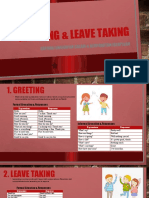 Greeting and Leave Taking Exercises | PDF