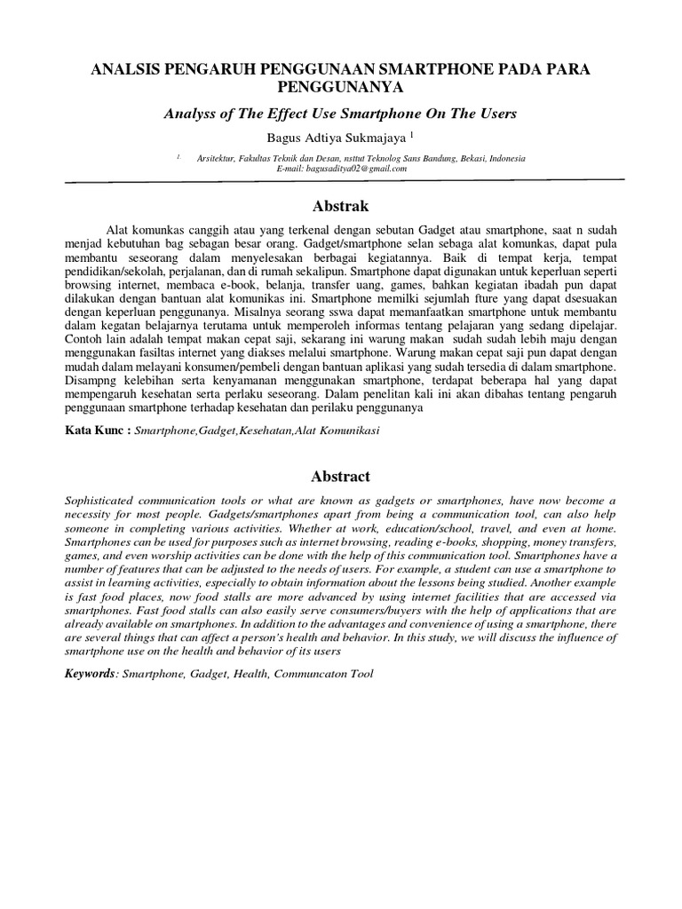 Analisis Pengaruh Penggunaan Handphone Pada Kesehatan - 2 | PDF