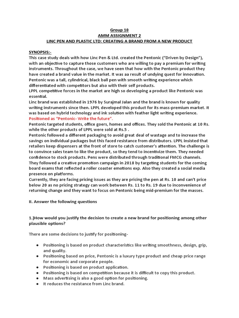 Group 10 - Assignment 2 | PDF | Brand | Pricing