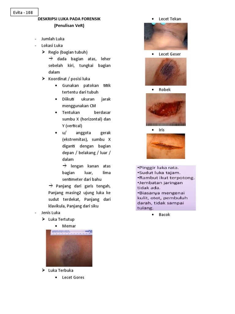 Deskripsi Luka Pada Forensik | PDF