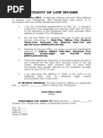 Affidavit of Low Income - Sample | PDF