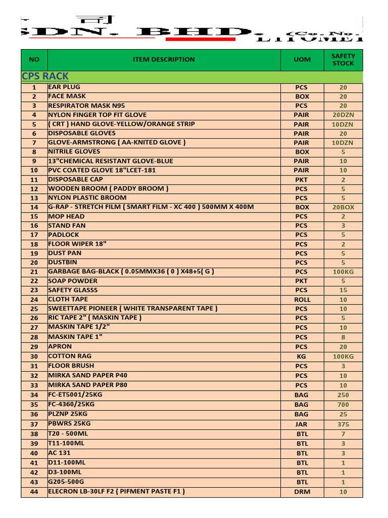 Logbook (Chemical Store) | PDF | Amorphous Solid | Equipment