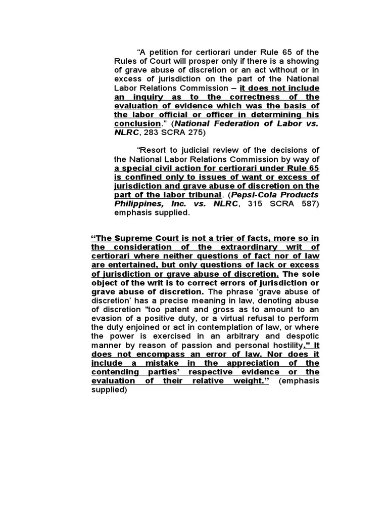 Nature of Petition For Certiorari | PDF | Law