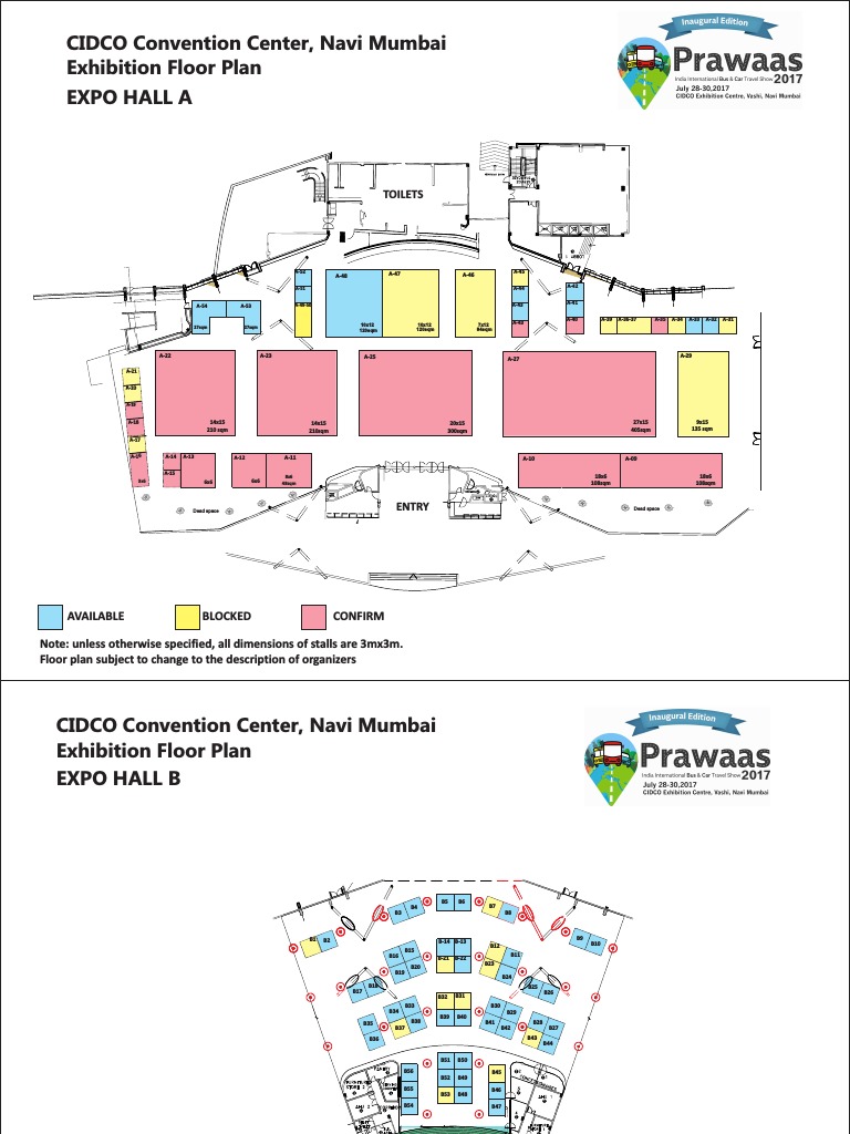 CIDCO Convention Center, Navi Mumbai Exhibition Floor Plan: Toilets | PDF