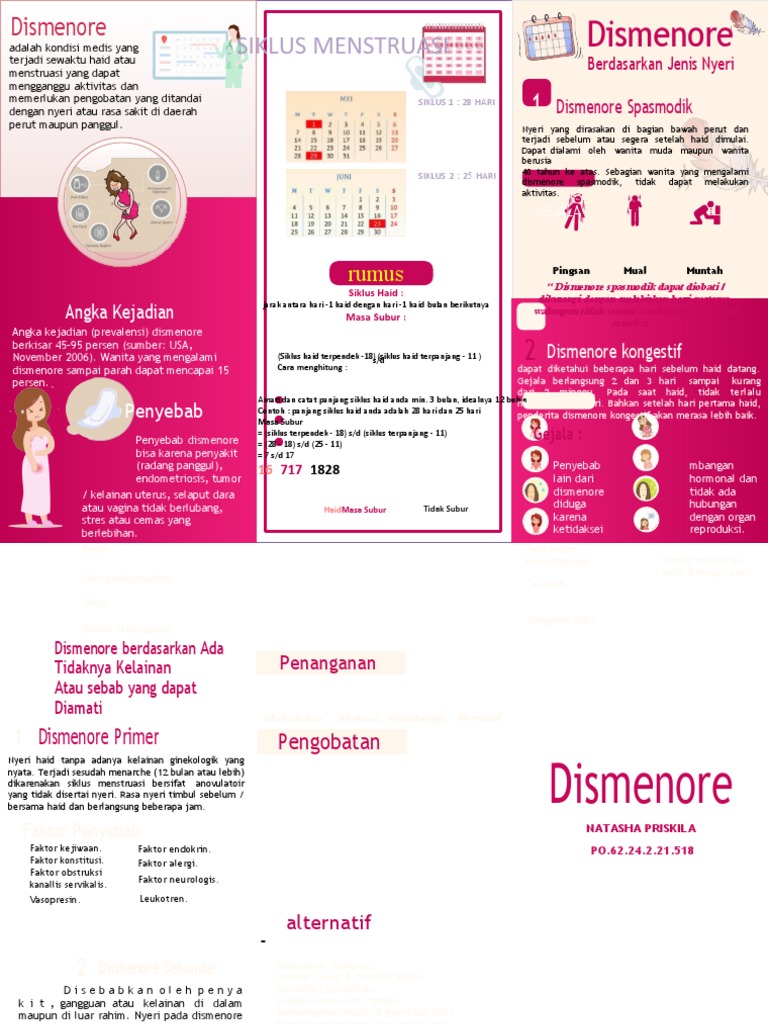 Leaflet Dismenore pada Remaja | PDF