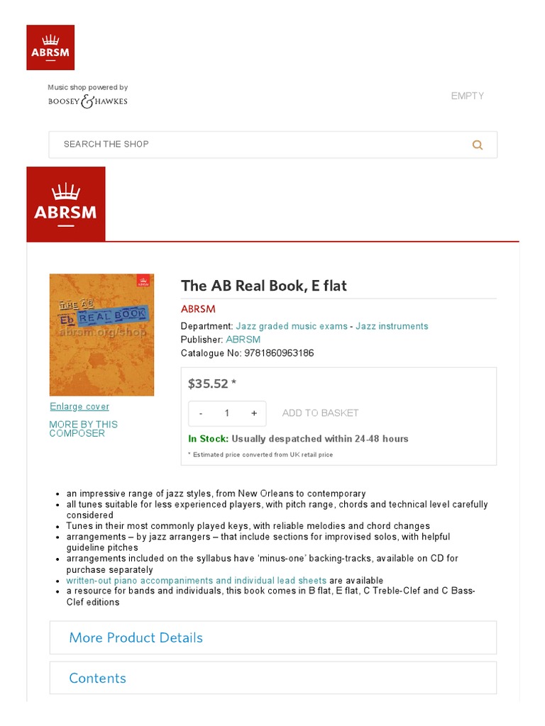 ABRSM - The AB Real Book, E Flat | PDF