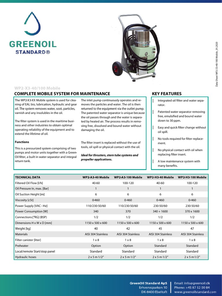Data Sheet WP2 X3 40 100 Mobile - 01.2020 | PDF