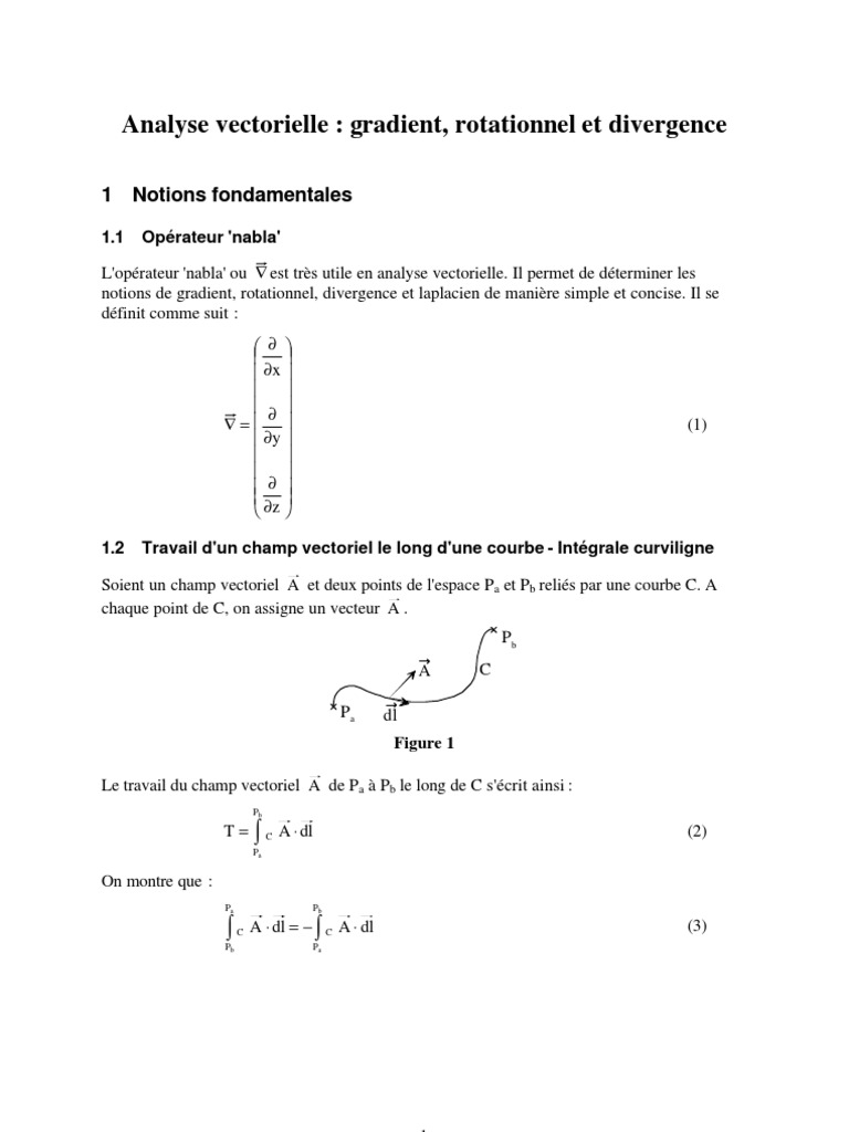 Analyse Vectorielle | PDF | Analyse vectorielle | Divergence (analyse ...