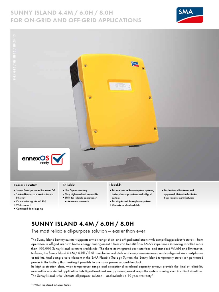 SUNNY ISLAND 4.4M / 6.0H / 8.0H For On-Grid and Off-Grid Applications ...