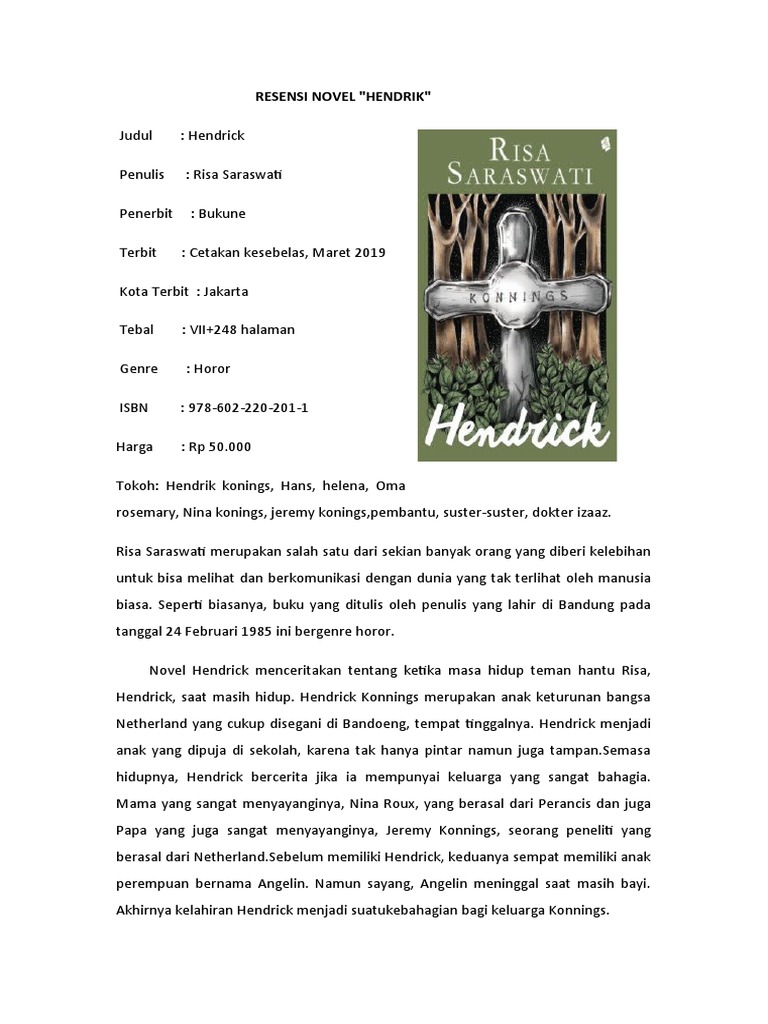Resensi Novel "Hendrick" oleh Risa | PDF