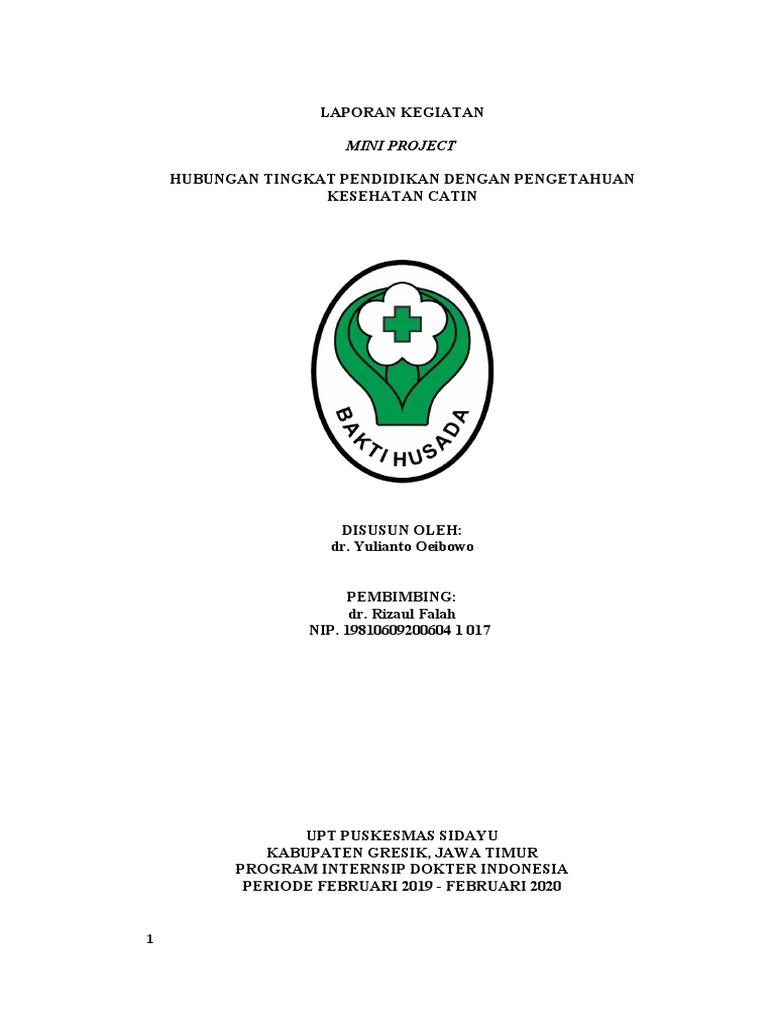 Pendidikan dan Pengetahuan Catin Sehat | PDF