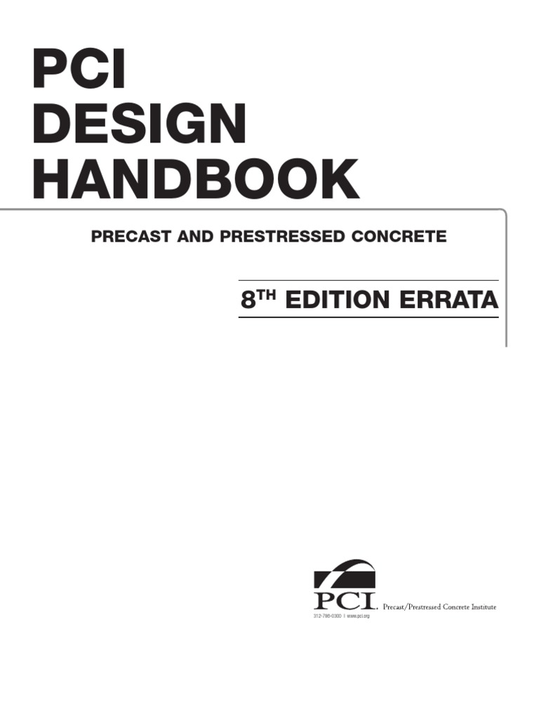 8th - DH - Errata Pci Design Handbook | PDF | Structural Engineering | Civil Engineering