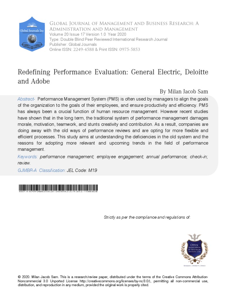 Redefining Performance Evaluation: General Electric, Deloitte and Adobe ...