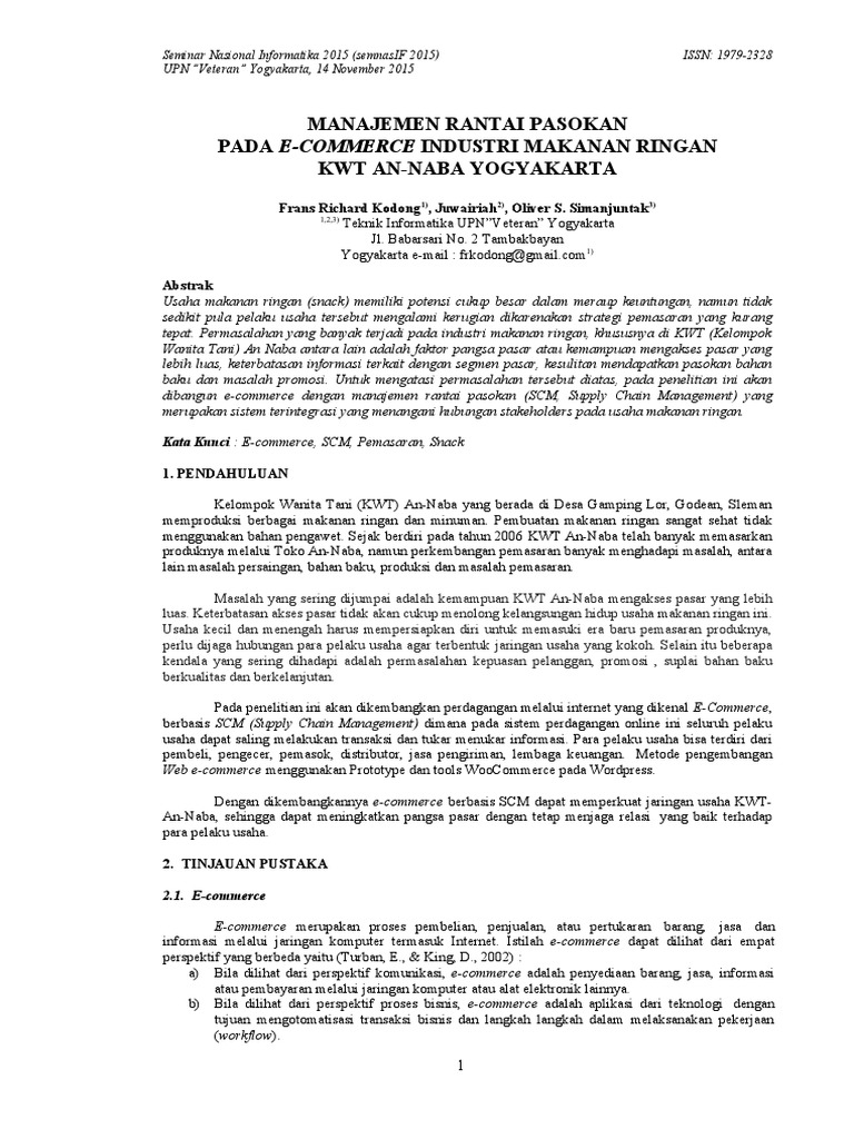 Jurnal SCM E-Commerce | PDF