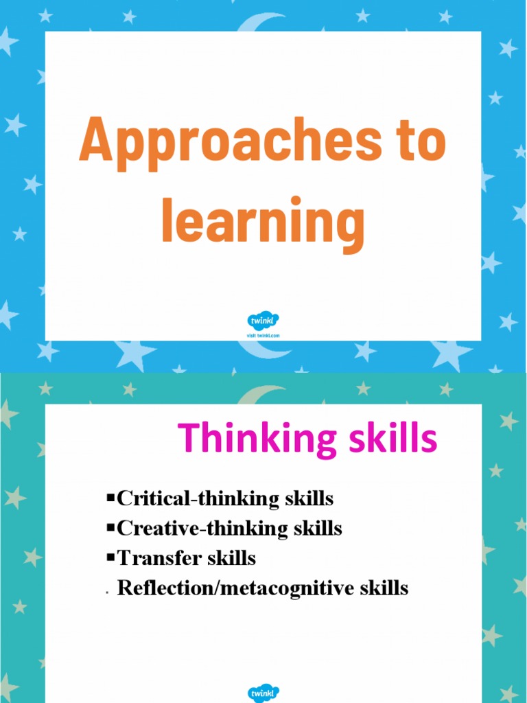 PYP - Approaches To Learning | PDF