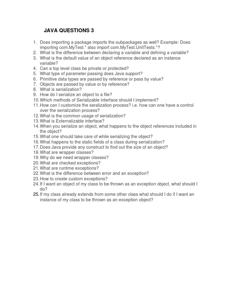 Java Interview Questions | PDF