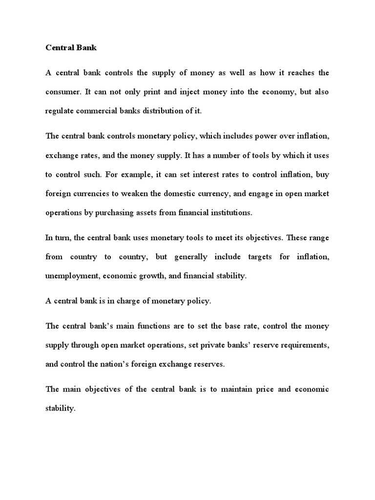 Chapter 1 Overview On Central Banks | Descargar gratis PDF | Central ... Chapter 1 Overview On Central Banks | Descargar gratis PDF | Central ...